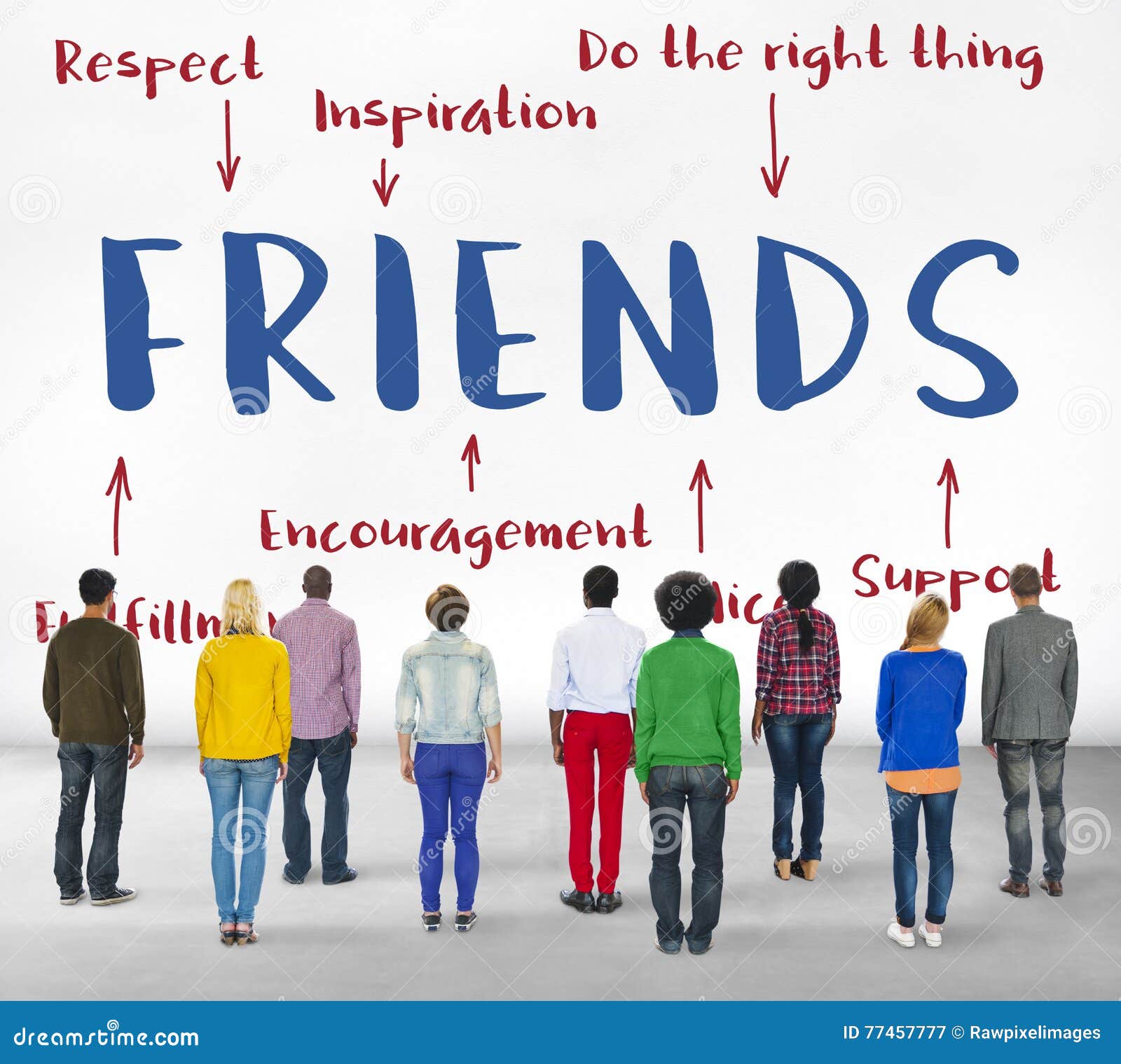 Friends Inspiration Diagram Graphic Concept Stock Image - Image of ...