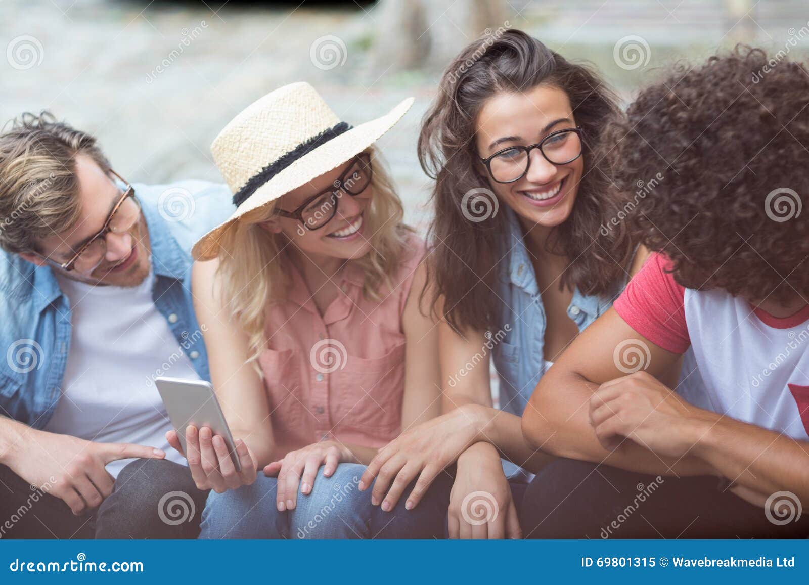 Friends Interacting with Each Other Stock Image - Image of outdoors ...
