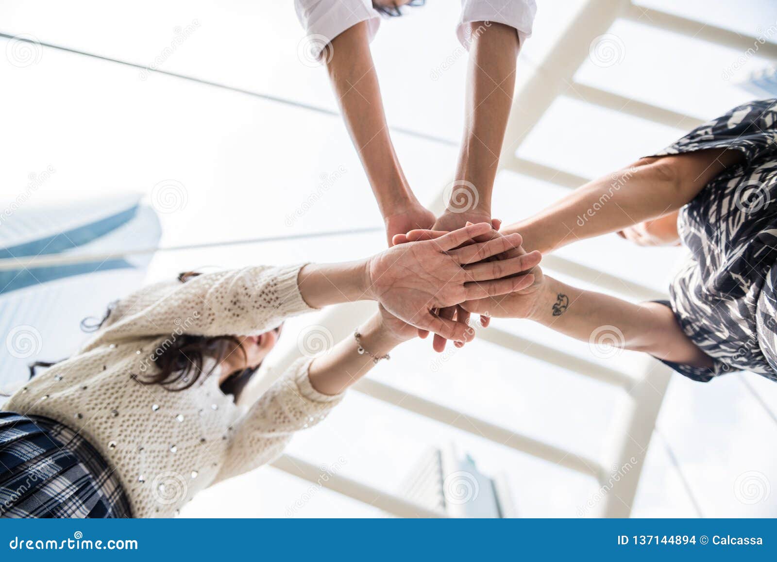 Teamwork Join Hand Together Stock Photo - Image of office, concept ...