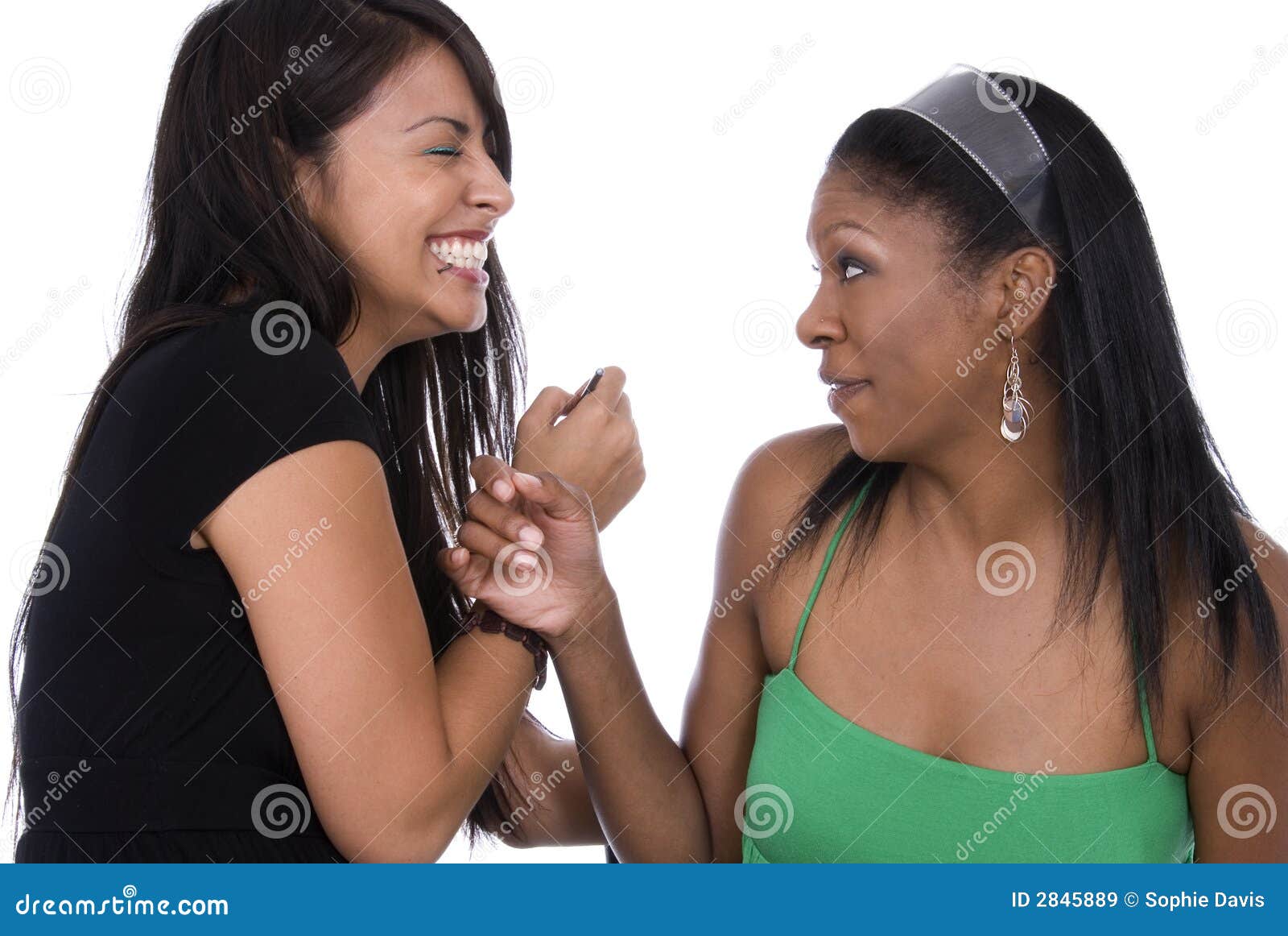 Friends laughing together. stock image. Image of green - 2845889
