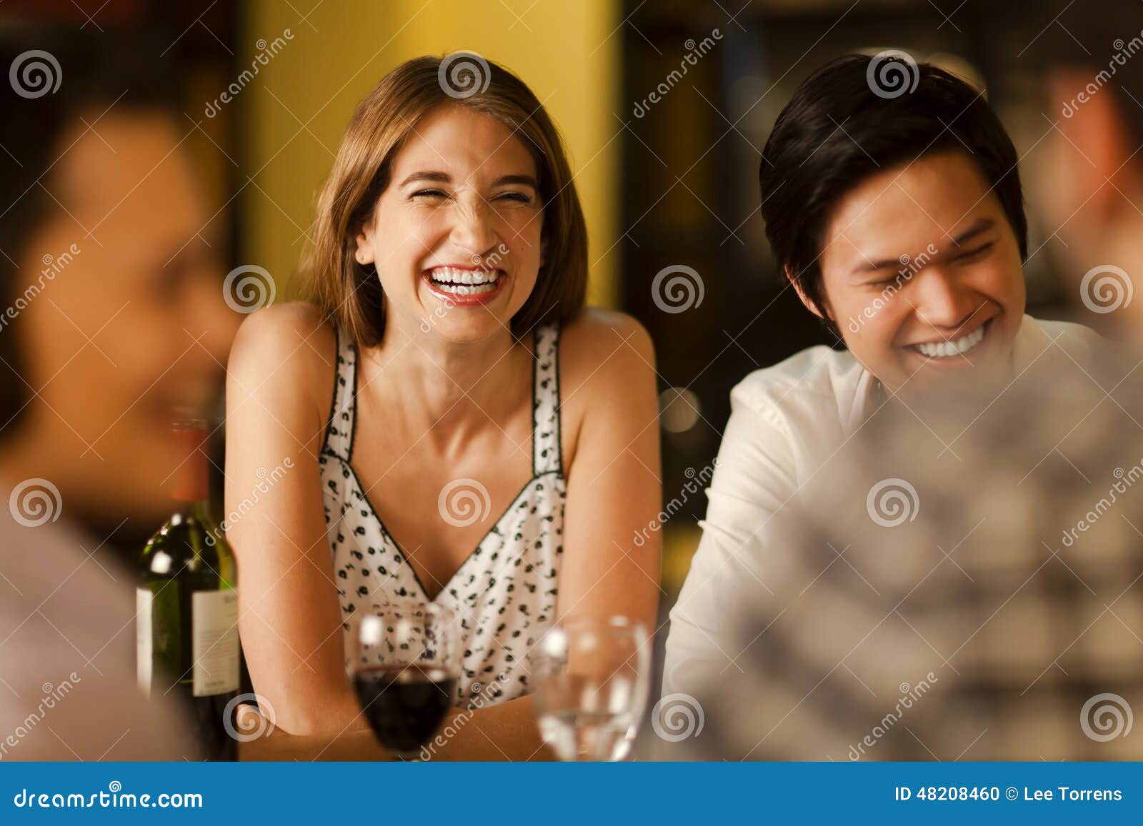 Friends laughing together stock photo. Image of smiling - 48208460