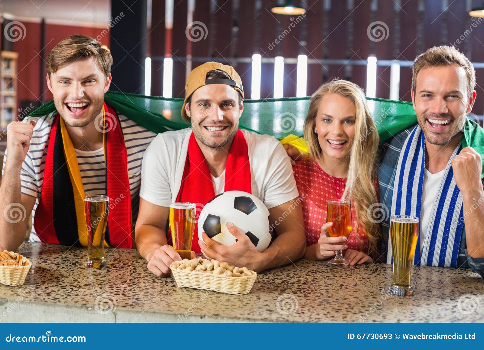 Friends looking at camera stock image. Image of holding - 67730693