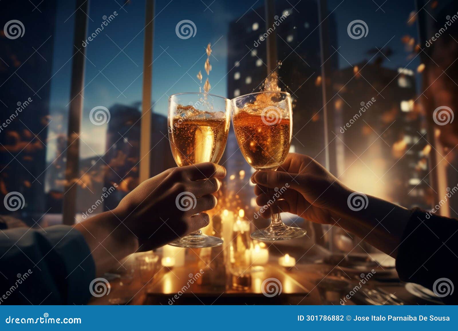 Friends Making a Celebratory Toast To Welcome Stock Illustration ...