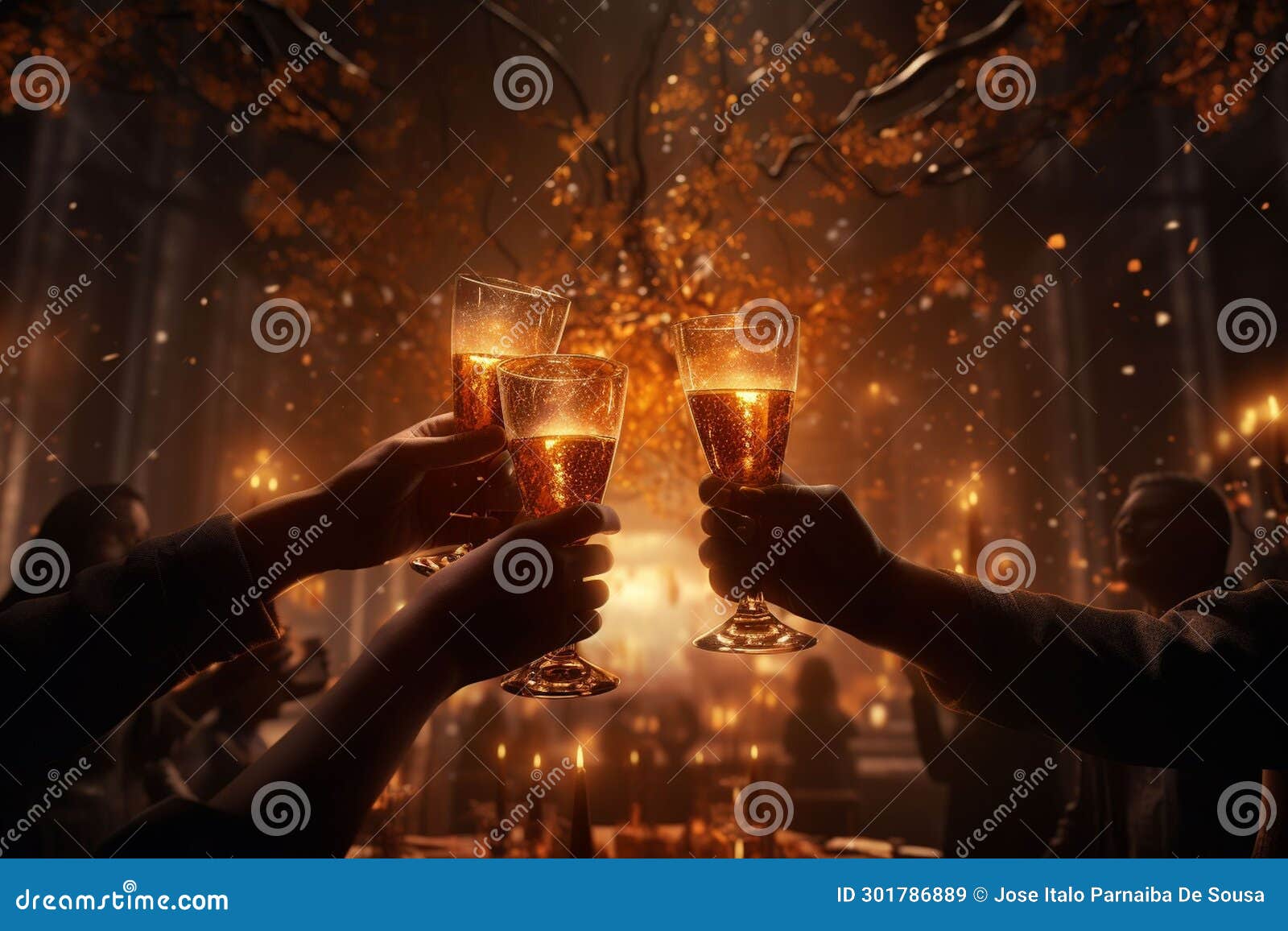 Friends Making a Celebratory Toast To Welcome Stock Illustration ...