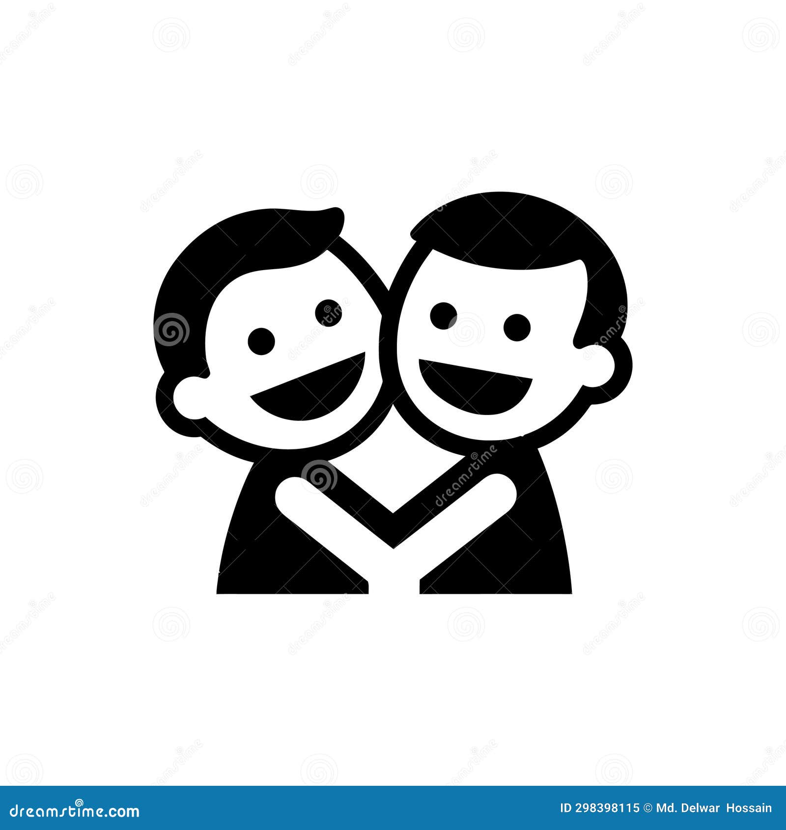 Friends Making Each Other Laugh Icon Stock Vector - Illustration of ...