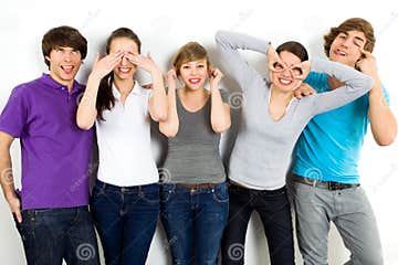 Friends making faces stock image. Image of beautiful - 14453247
