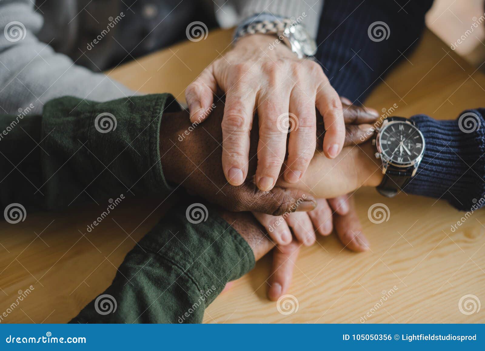 Friends Making Team Gesture Stock Photo - Image of multiethnic, male ...