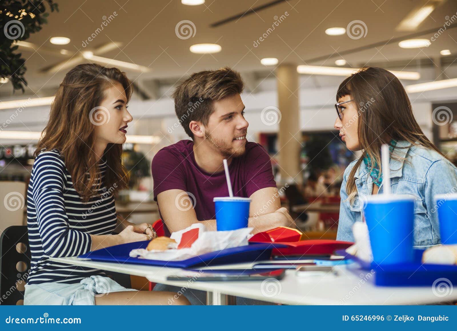 Friends at the Mall stock photo. Image of cheerful, junk - 65246996