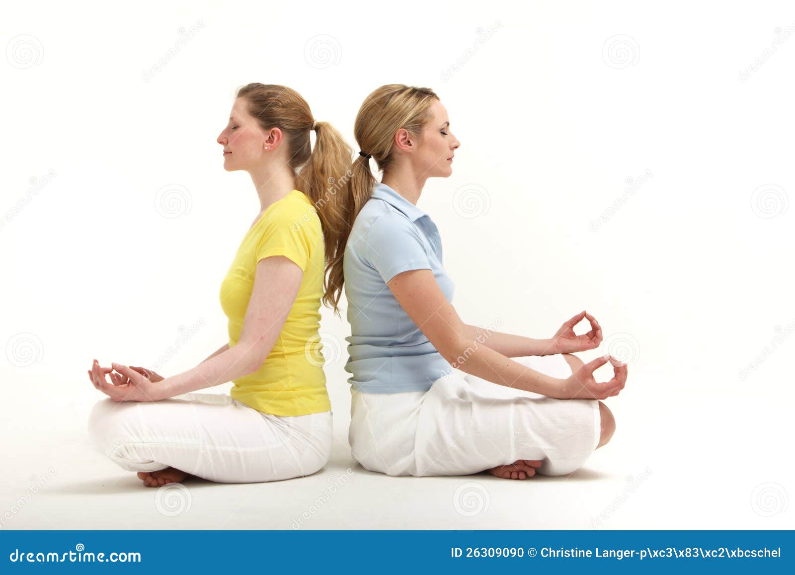Friends Meditating Together Stock Photo - Image of women, position ...
