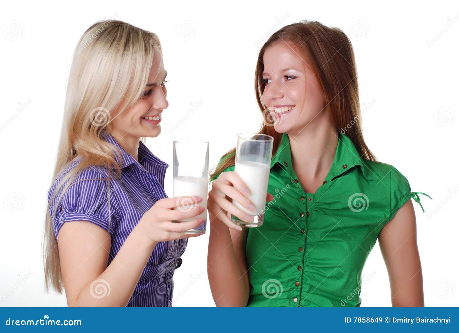 Friends with milk stock image. Image of beverage, smiling - 7858649