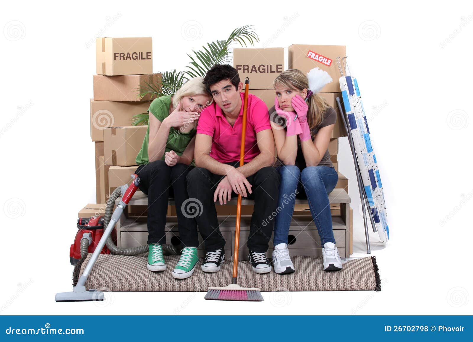 Friends moving house stock photo. Image of empty, friends - 26702798