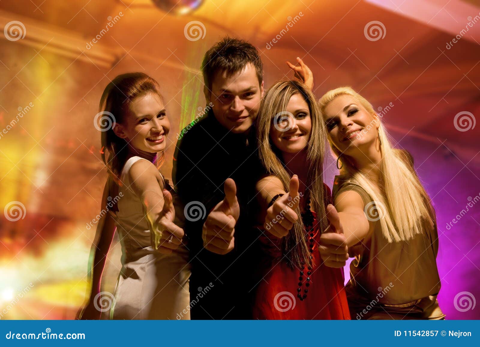Friends in the night club stock image. Image of music - 11542857