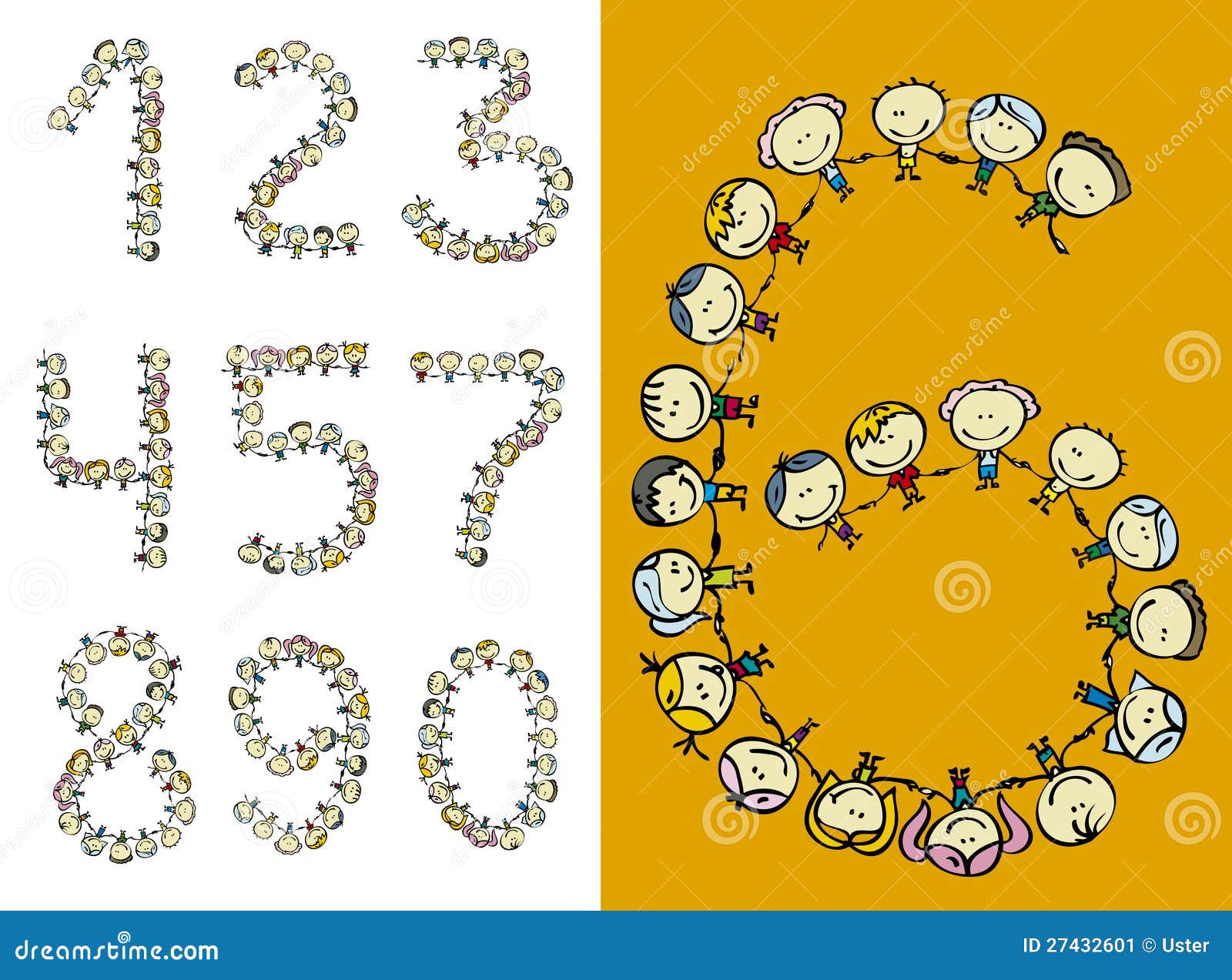 Friends numbers stock vector. Illustration of seven, five - 27432601