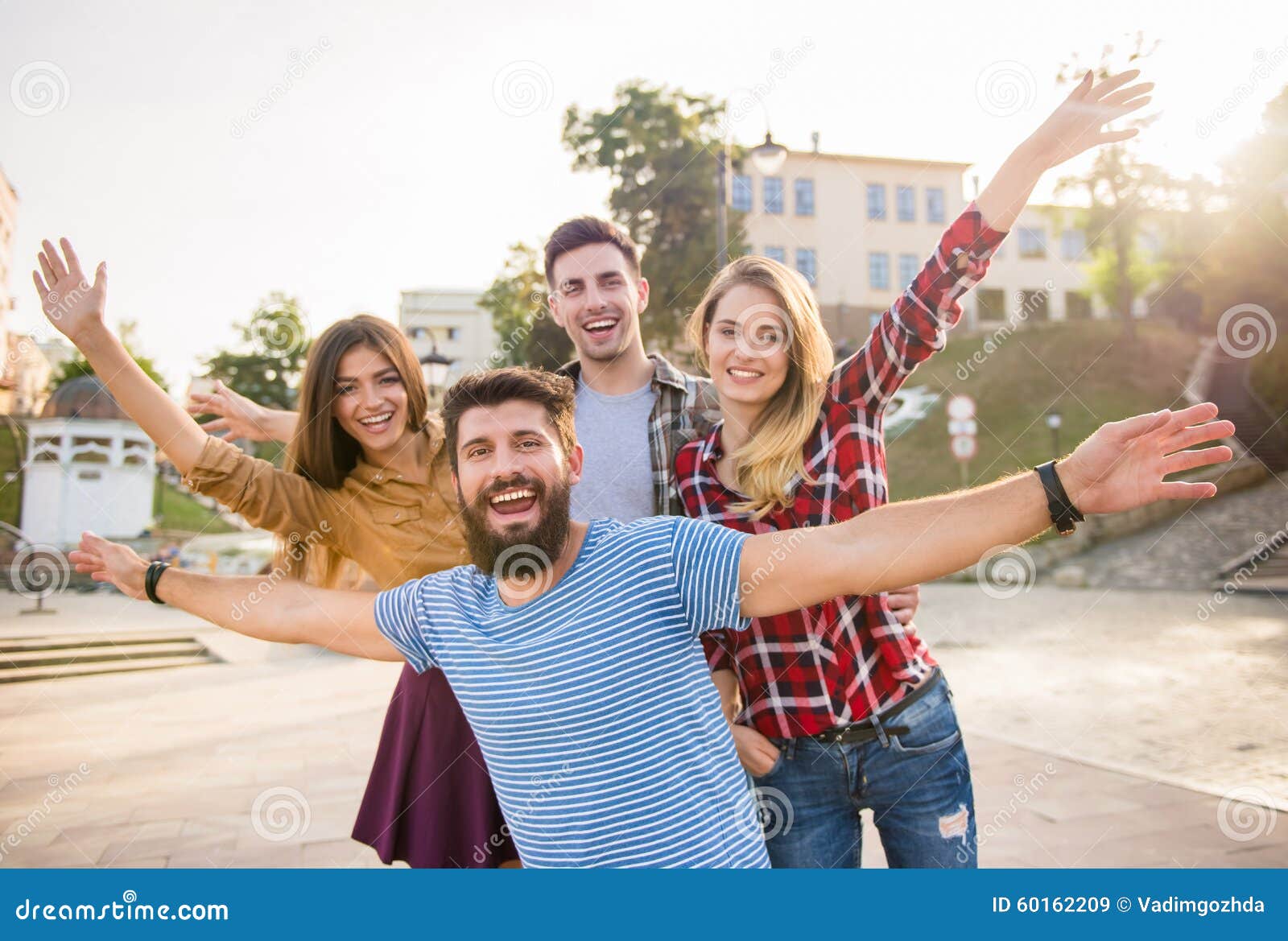 Friends outdoors stock image. Image of lifestyle, happiness - 60162209