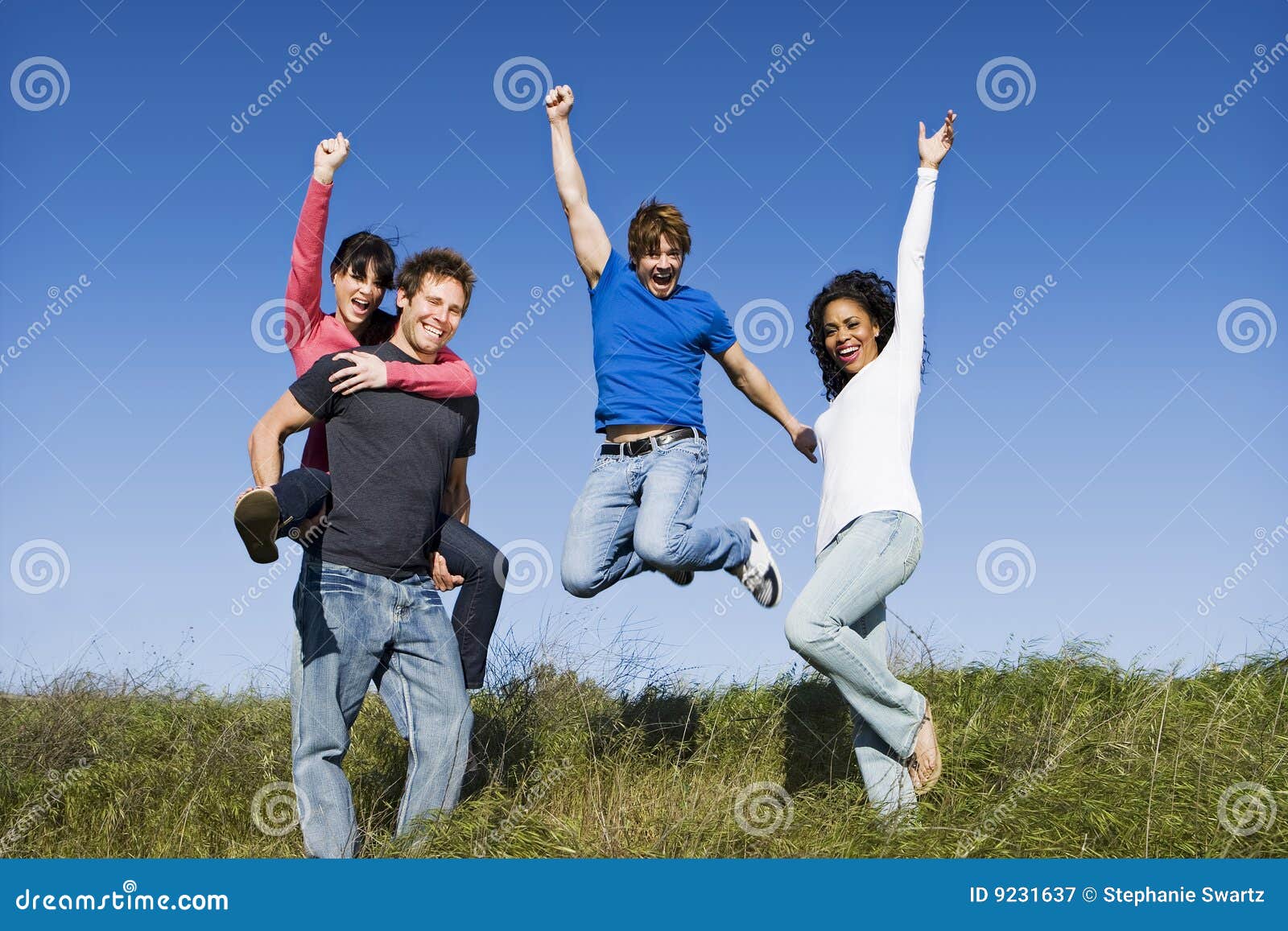 Friends outside stock image. Image of meadow, hill, hand - 9231637