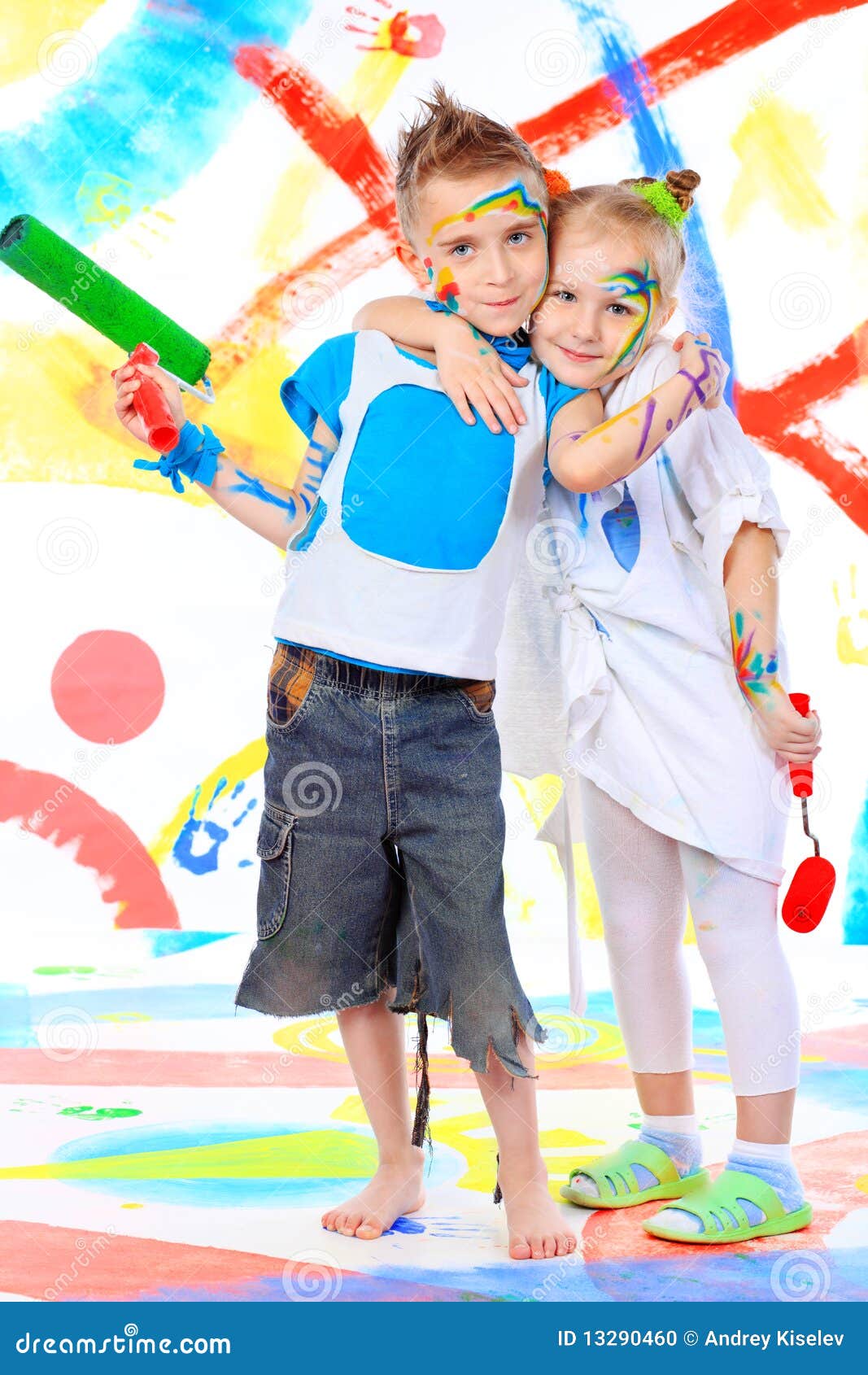 Friends painting stock photo. Image of girl, drawing - 13290460