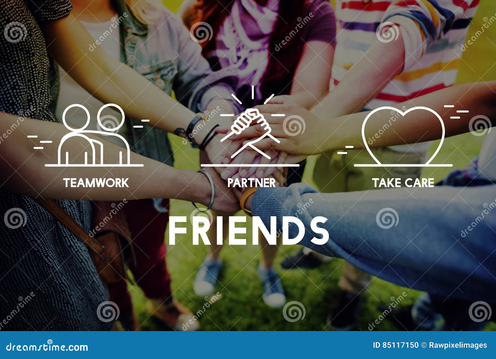 Friends Partner Take Care Teamwork Concept Stock Photo - Image of ...