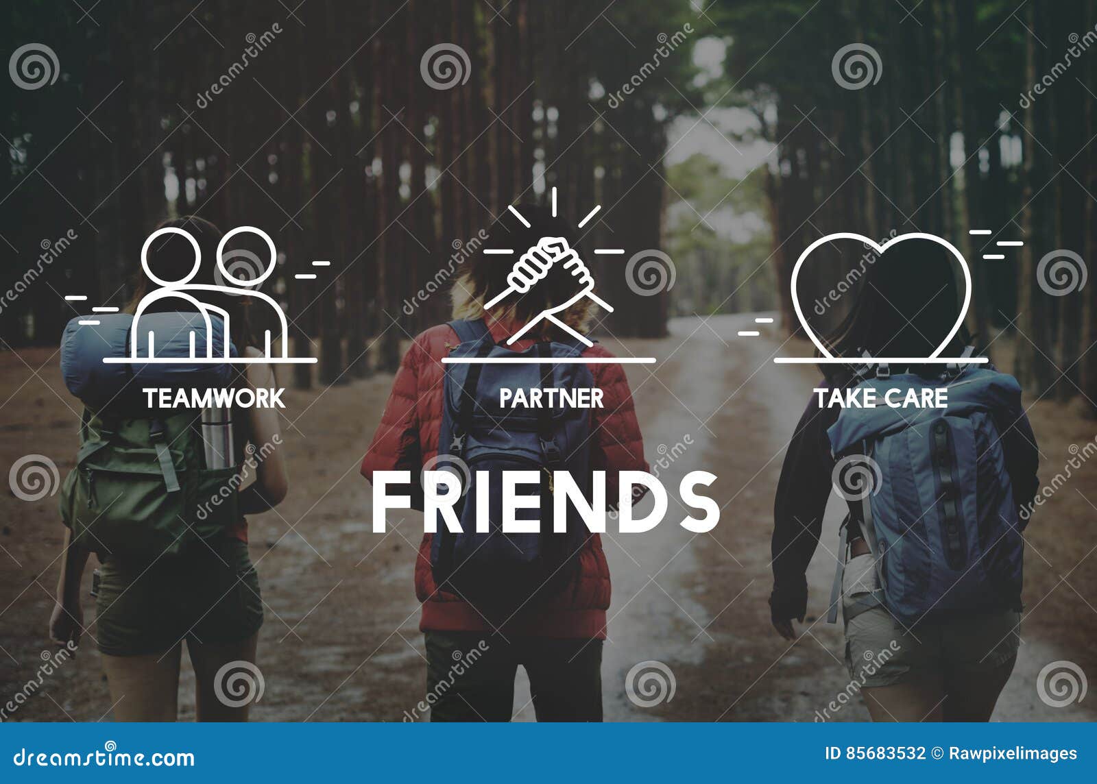 Friends Partner Take Care Teamwork Concept Stock Photo - Image of ...