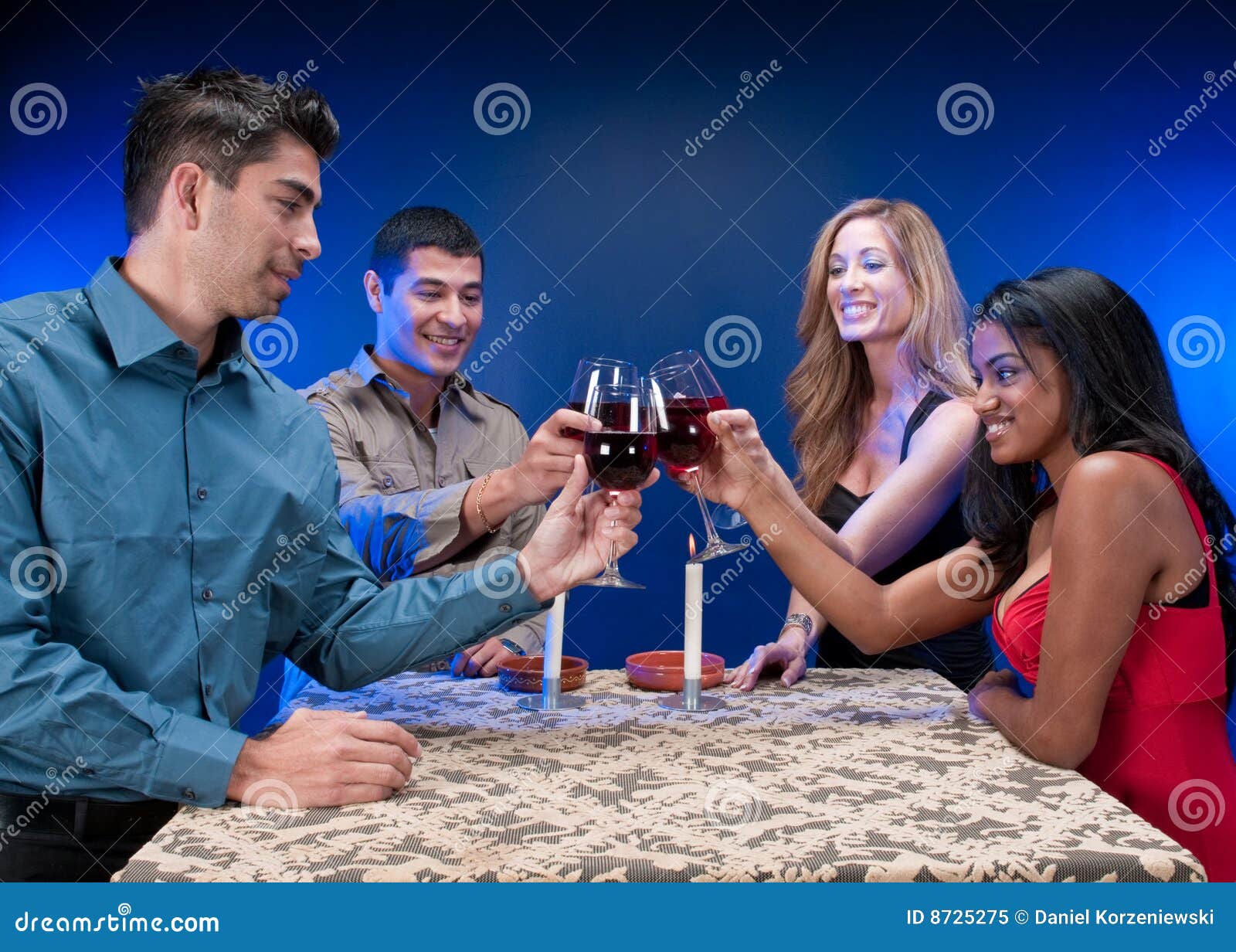 Friends and party stock image. Image of flirt, four, girl - 8725275