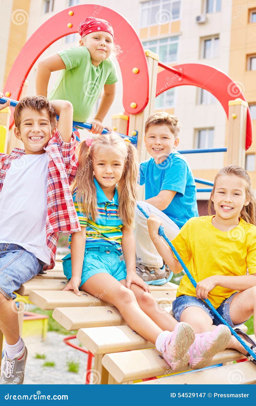 Friends on playground stock image. Image of group, looking - 54529147
