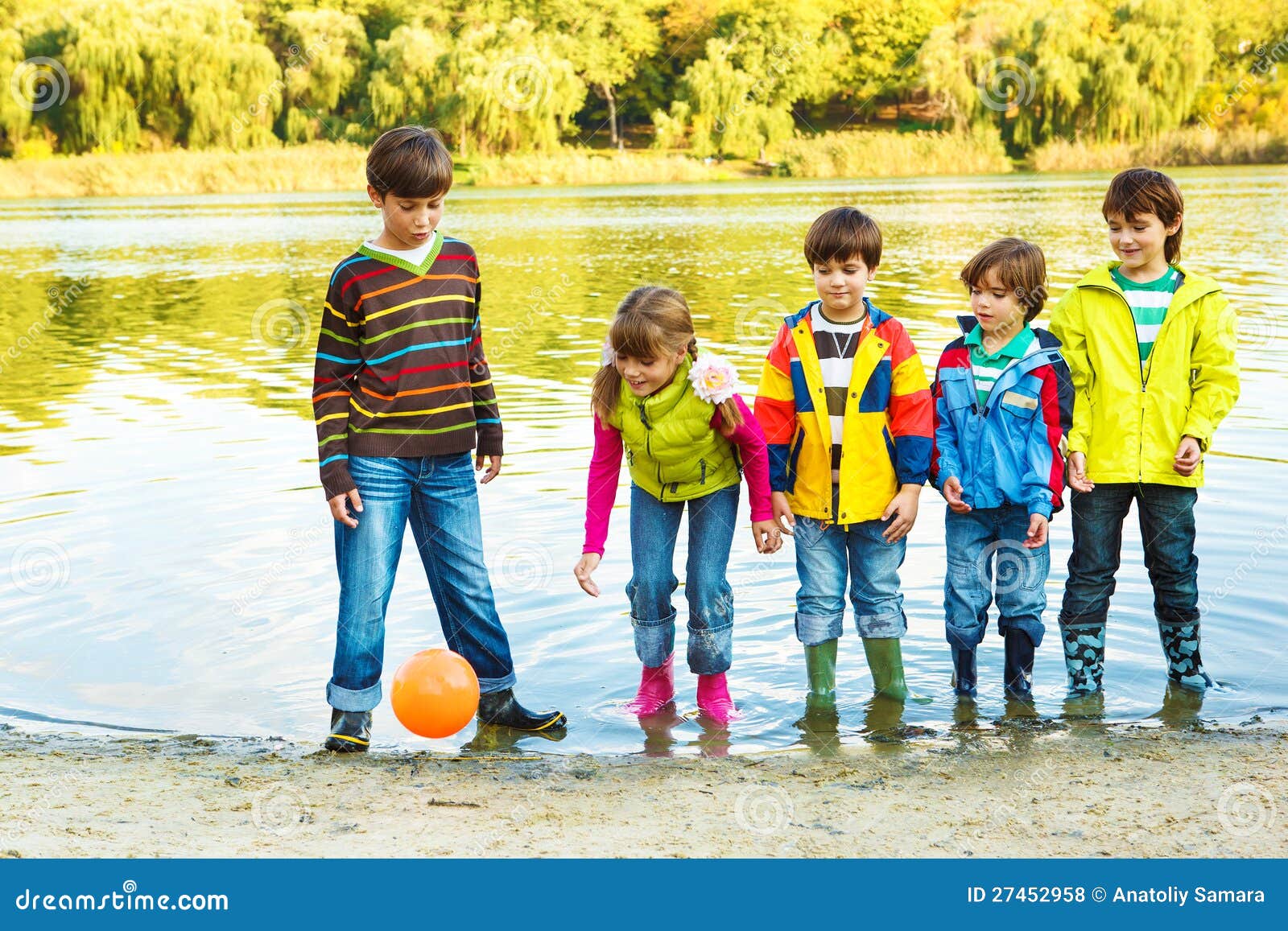 Friends Playing with the Ball Stock Photo - Image of happy, friends ...