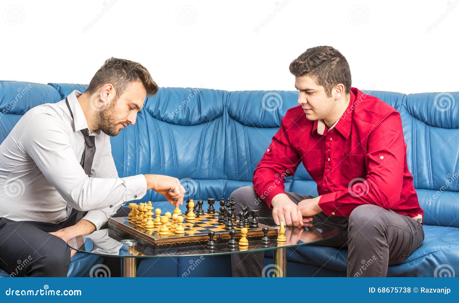 Friends Playing Chess stock photo. Image of move, thinking - 68675738