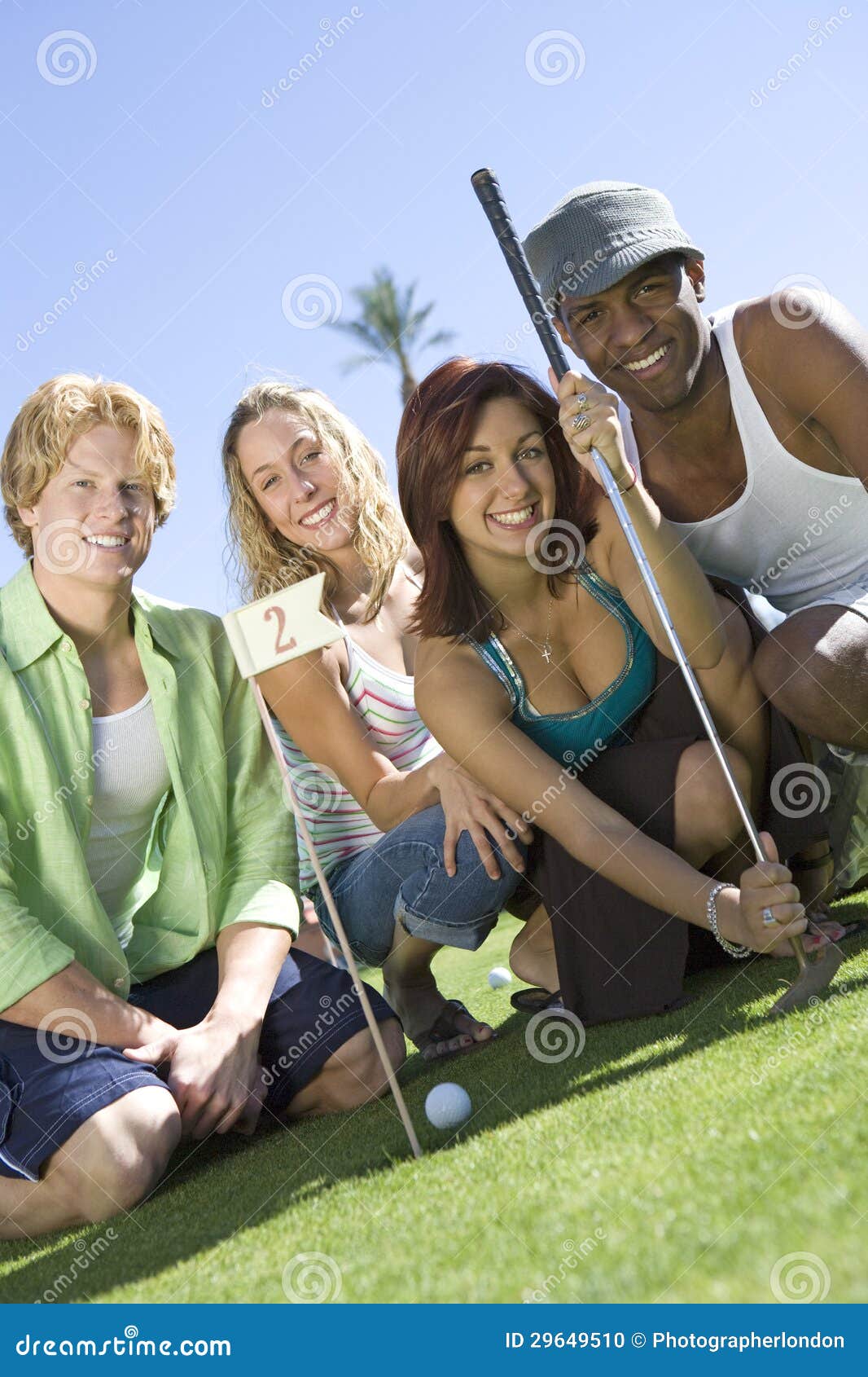 Friends Playing Golf Together Stock Photo - Image of bulgarian ...