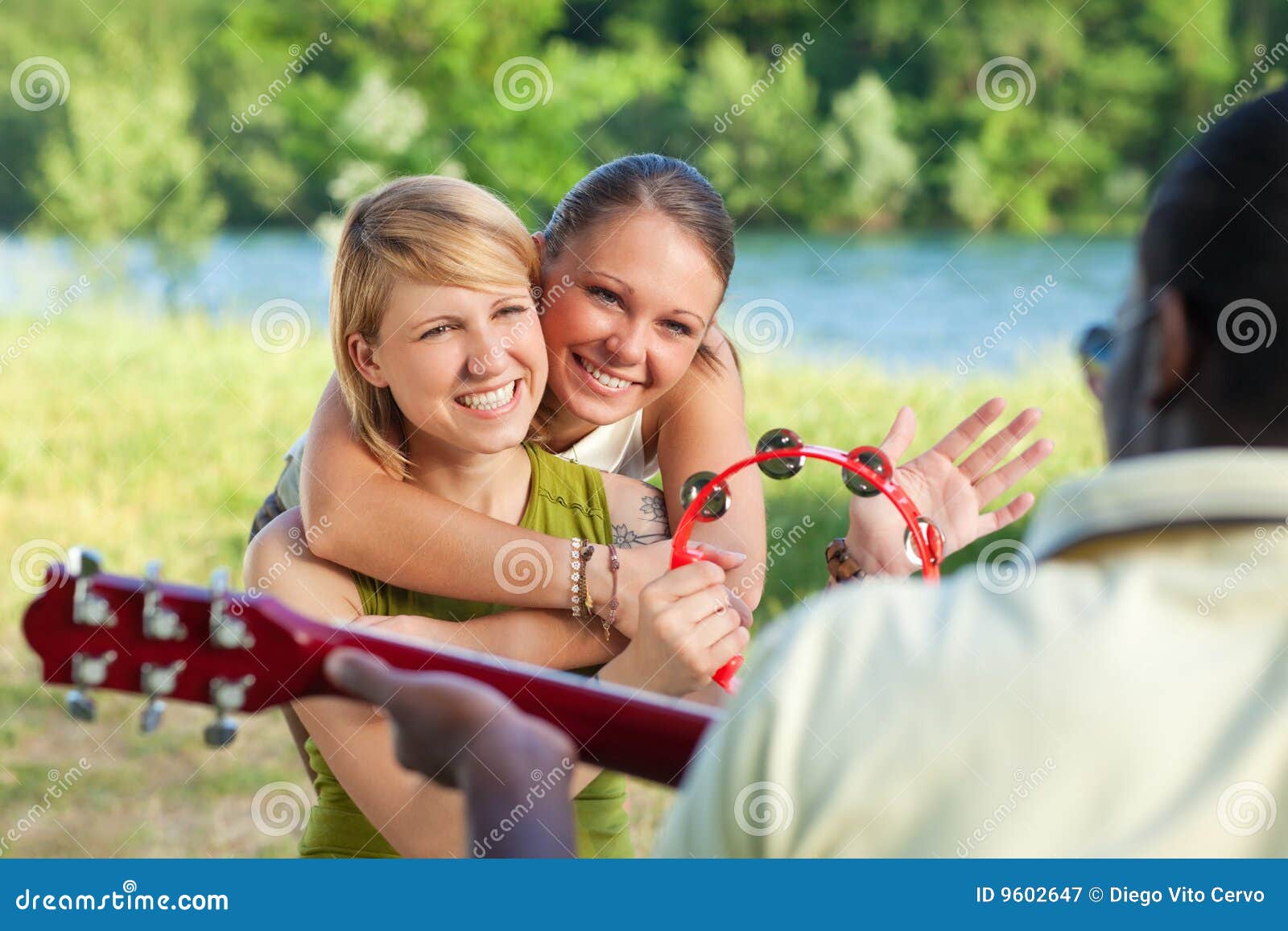Friends playing guitar stock image. Image of friends, enjoyment - 9602647