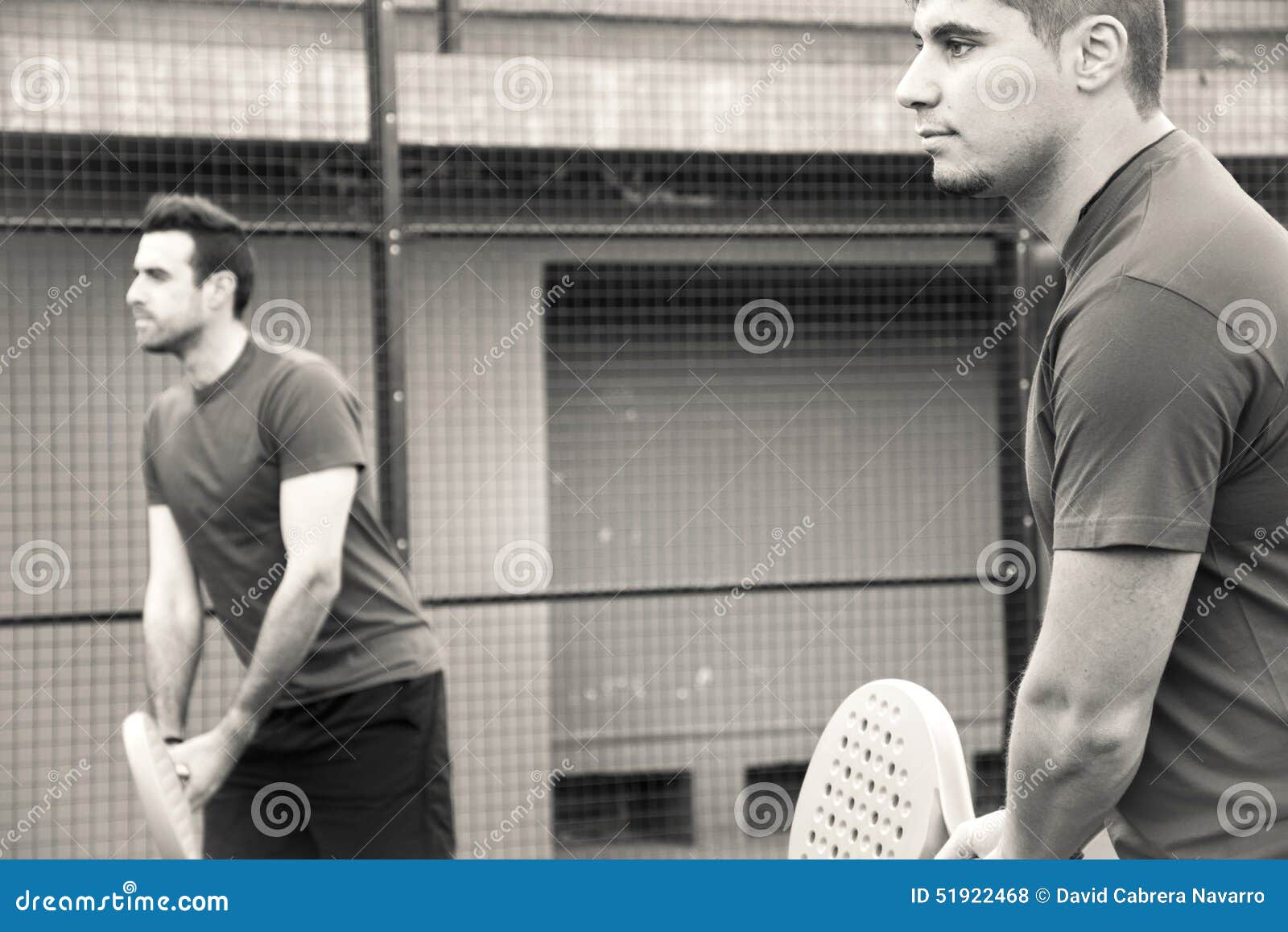 Friends Playing Team Paddle Tennis. Stock Photo - Image of posing ...