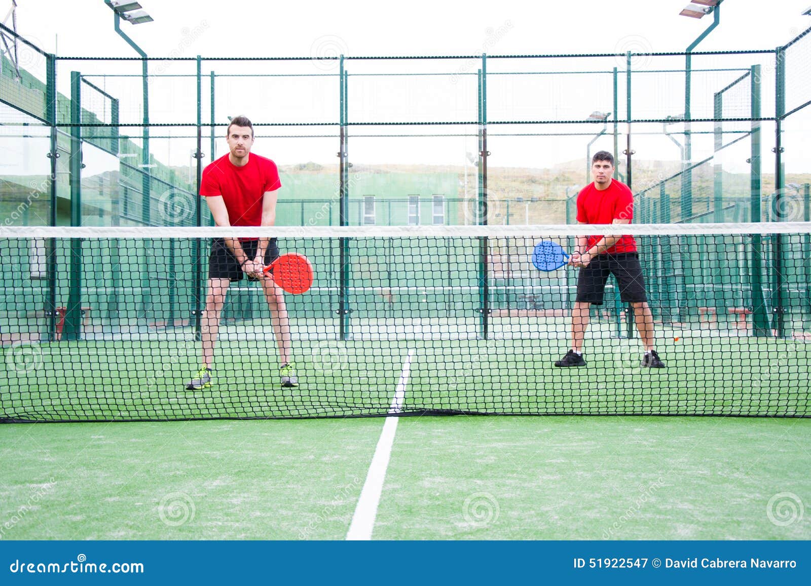 Friends Playing Team Paddle Tennis. Stock Image - Image of attractive ...