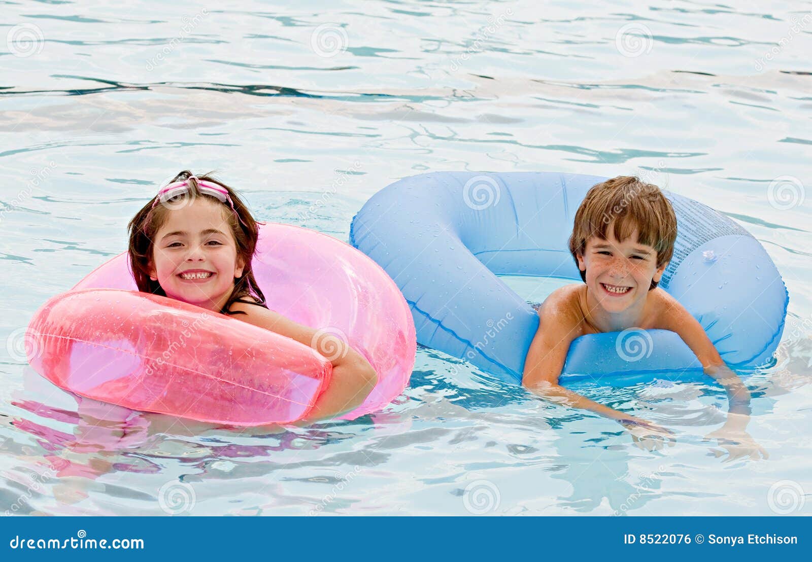 Friends at the Pool stock photo. Image of grinning, cute - 8522076