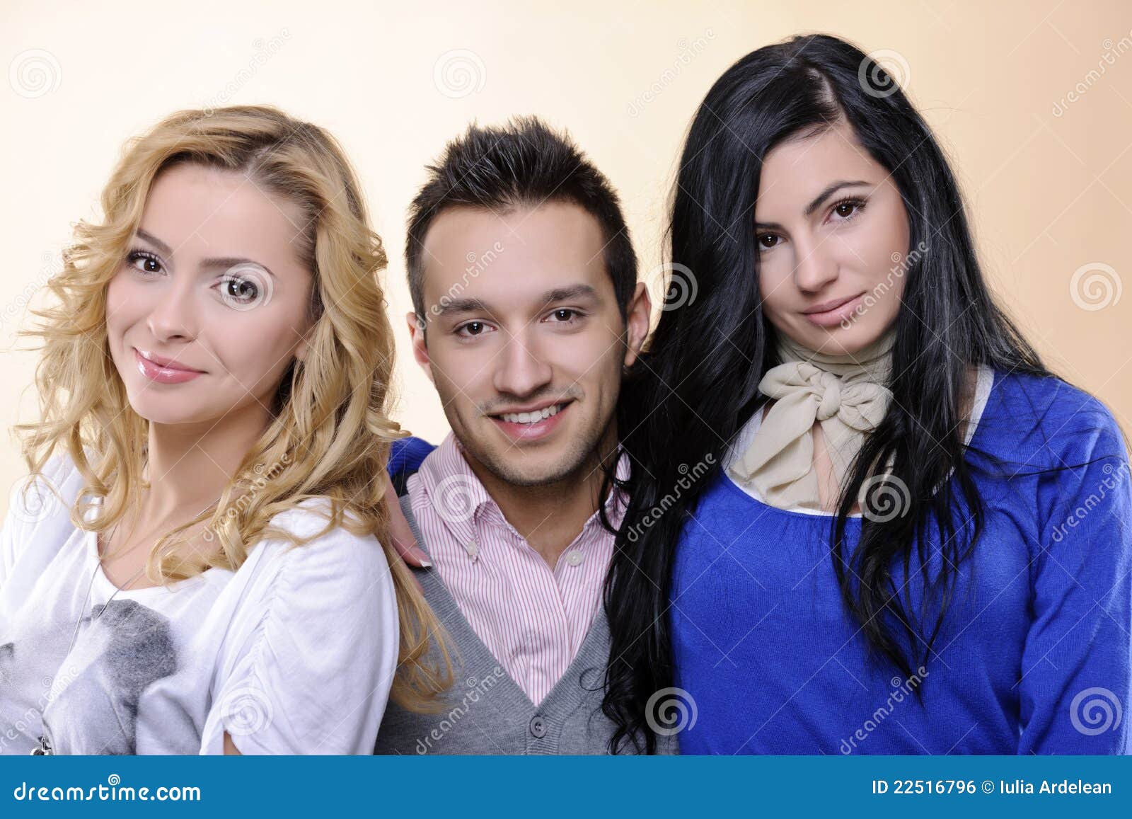 Friends posing stock photo. Image of brunette, young - 22516796
