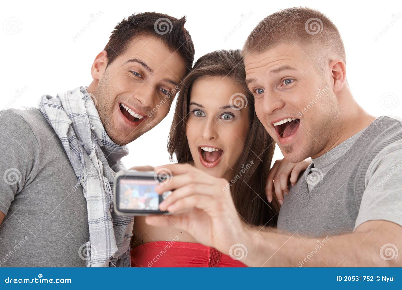 Friends posing for photo stock photo. Image of background - 20531752
