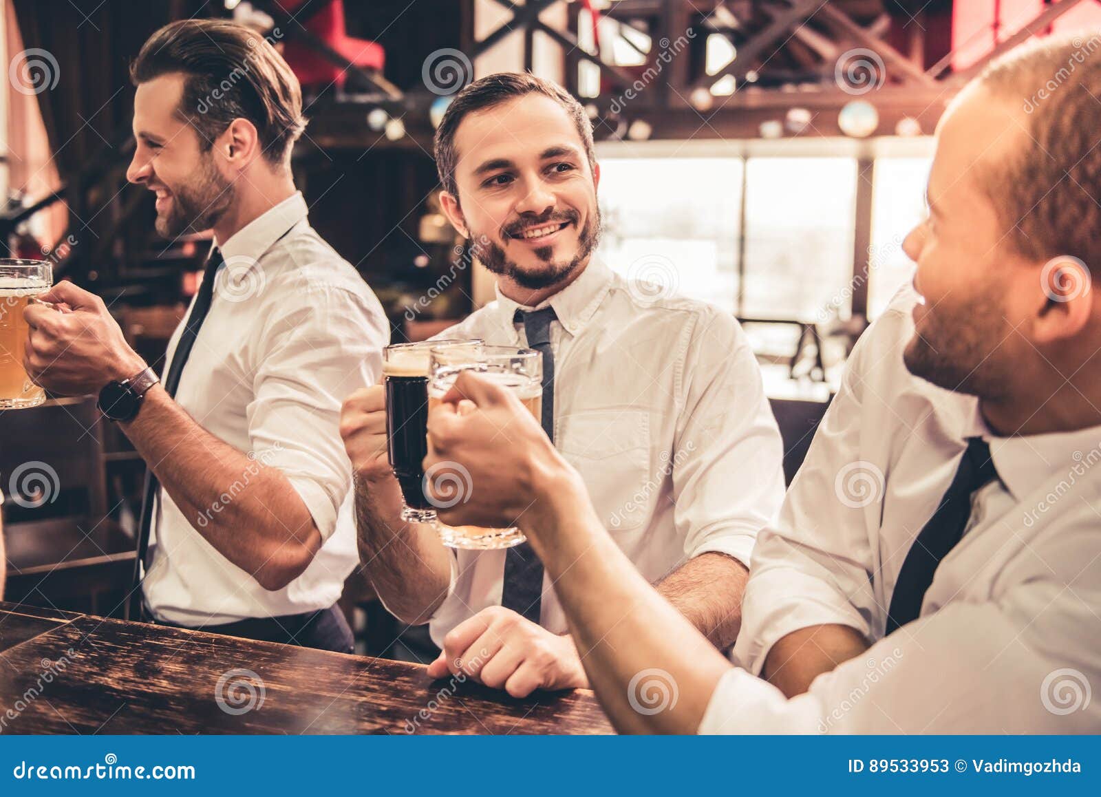 Friends in pub stock image. Image of communicate, office - 89533953