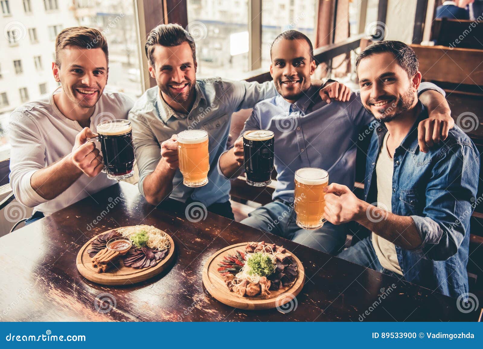 Friends in pub stock photo. Image of indoors, business - 89533900