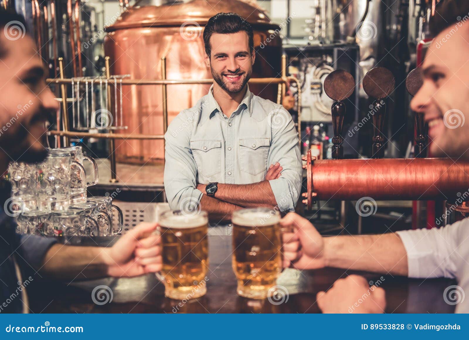 Friends in pub stock photo. Image of communicate, manager - 89533828