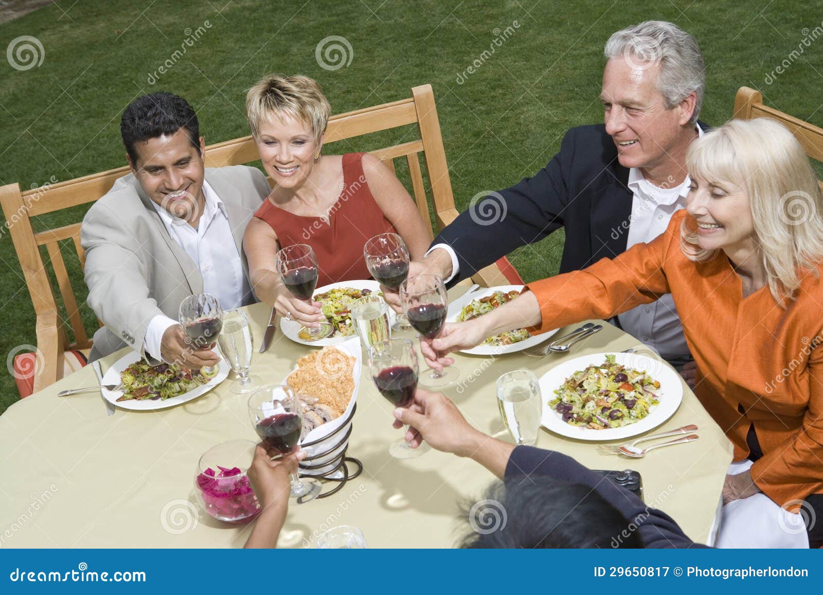 Friends Raising Their Glasses in a Toast Stock Image - Image of ...