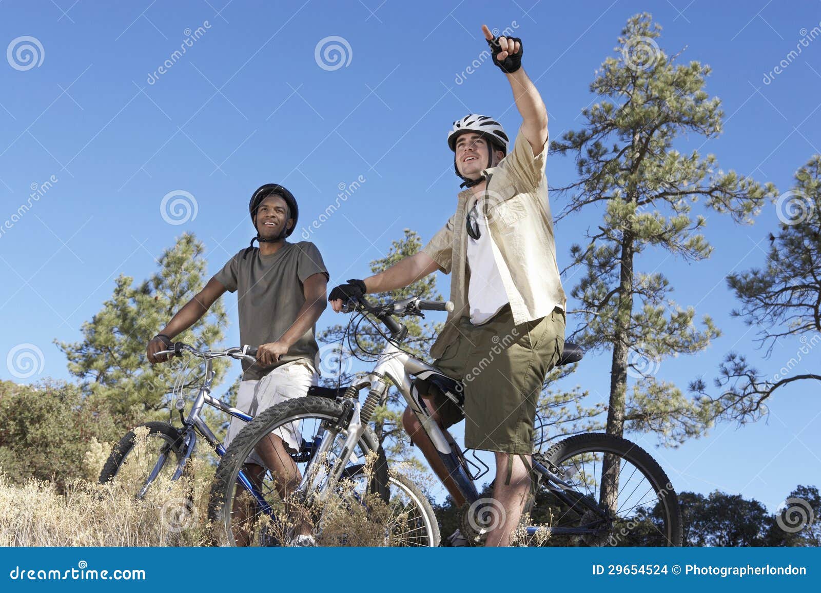 Friends Riding Cycle Together Stock Photo - Image of horizontal ...
