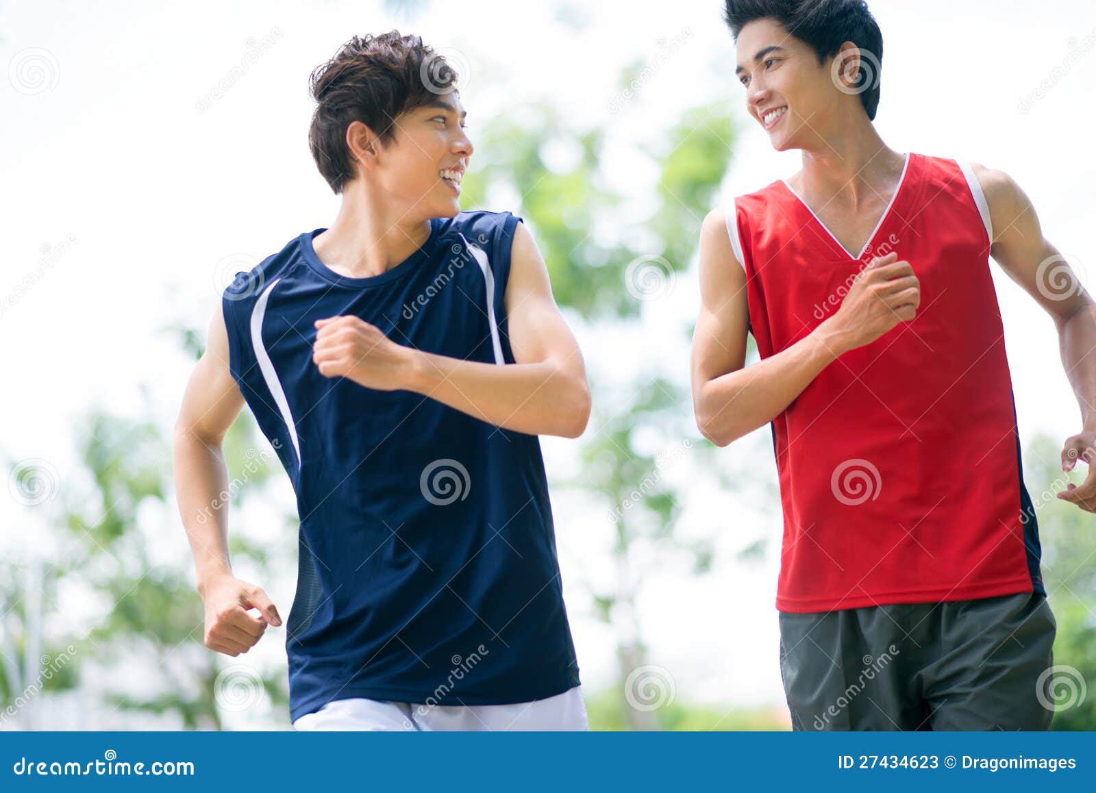 Friends of runners stock image. Image of attractive, emotion - 27434623