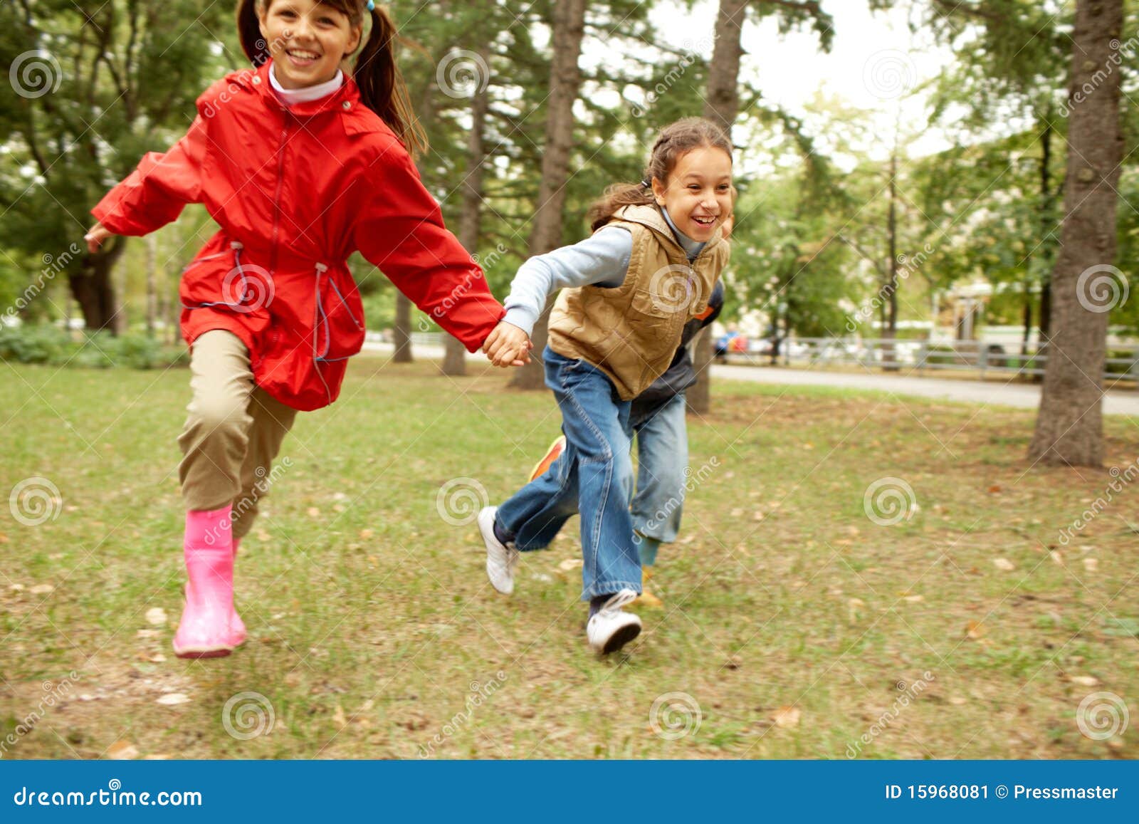 Friends running stock image. Image of caucasian, children - 15968081