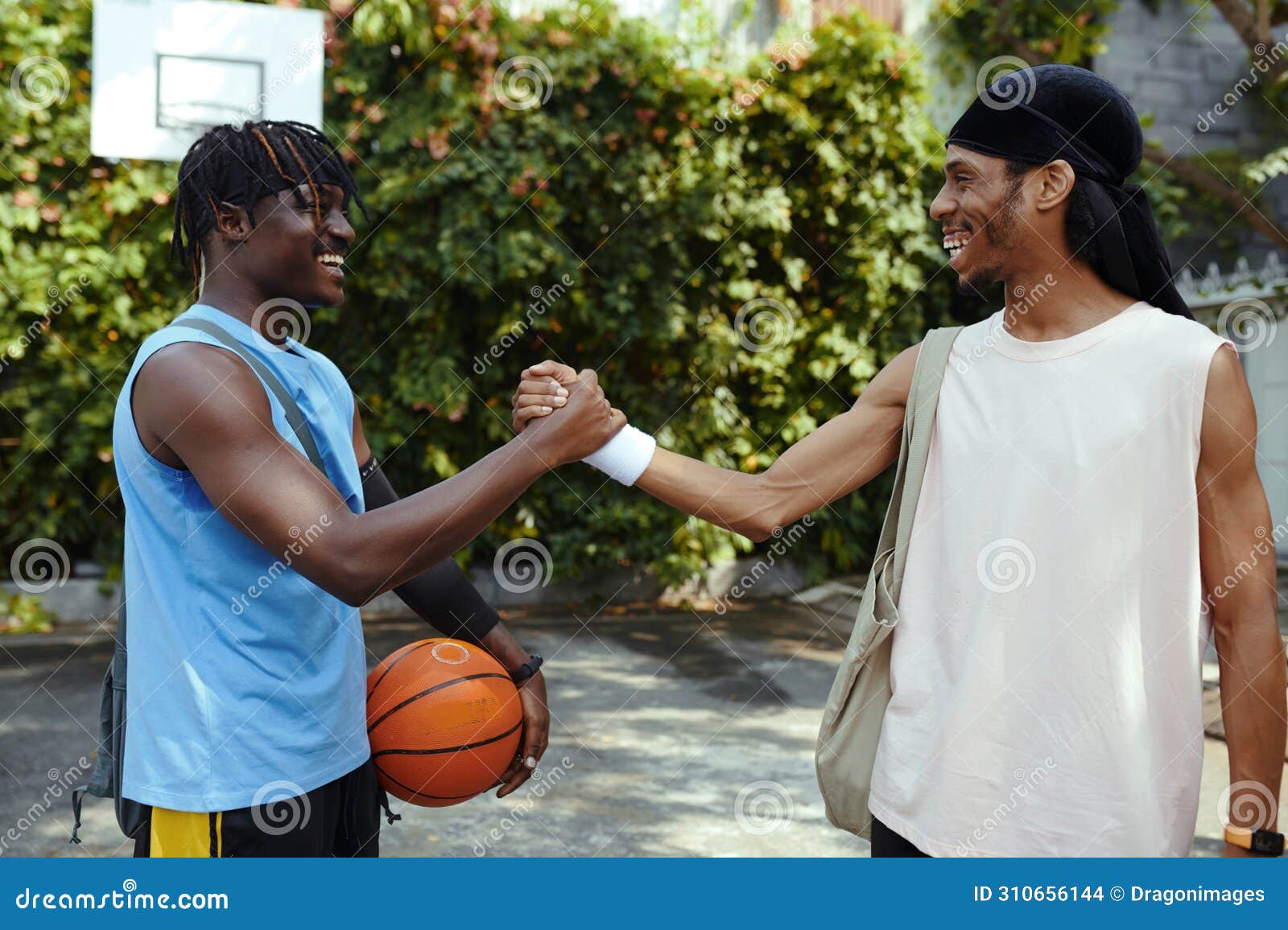 Friends Shaking Hands stock photo. Image of summer, greeting - 310656144