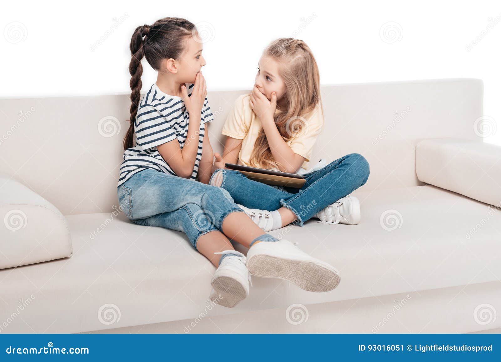 Friends sharing secrets stock image. Image of preschooler - 93016051
