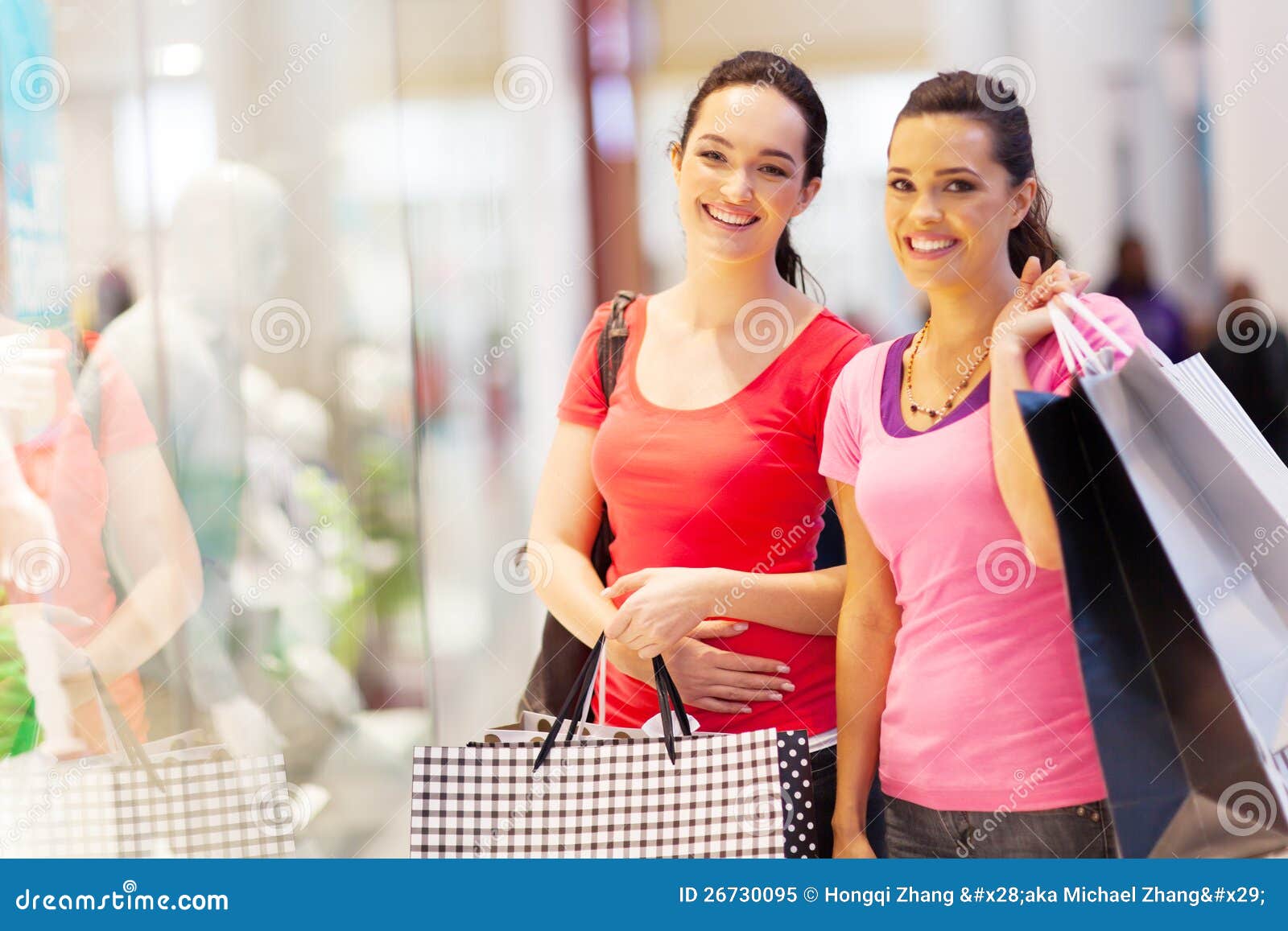 Friends shopping stock image. Image of beautiful, consumer - 26730095