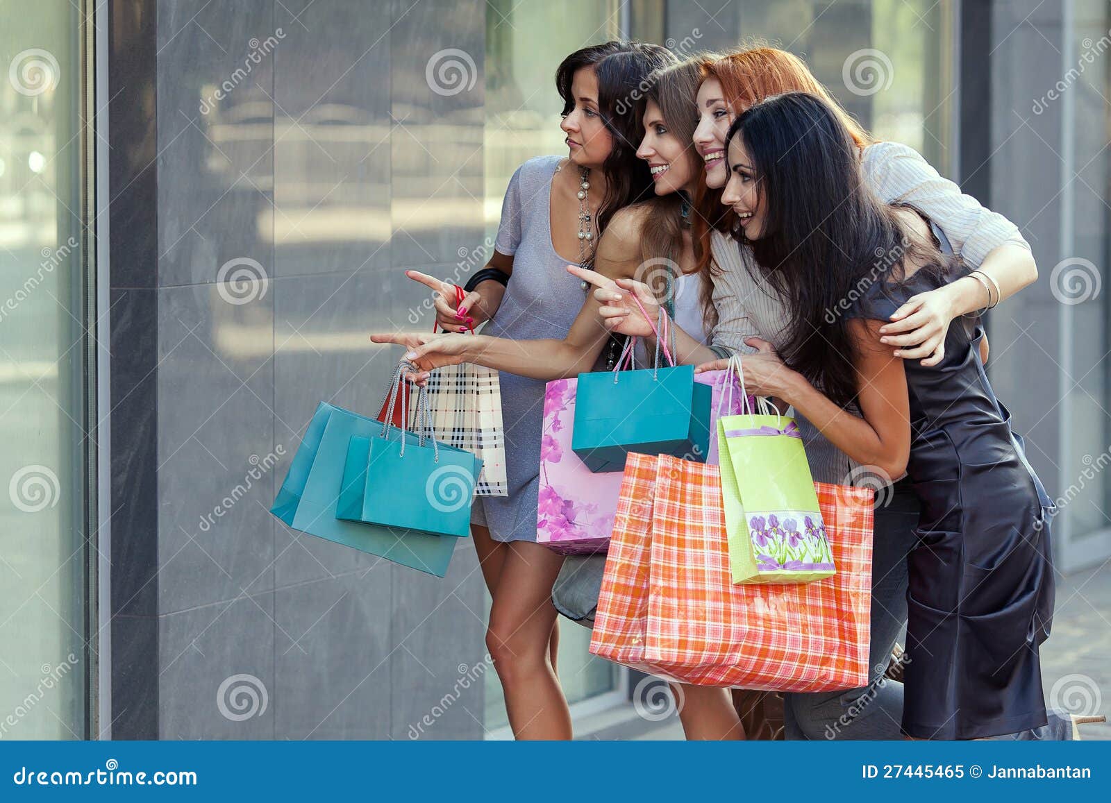 Friends at shopping stock image. Image of brown, mall - 27445465