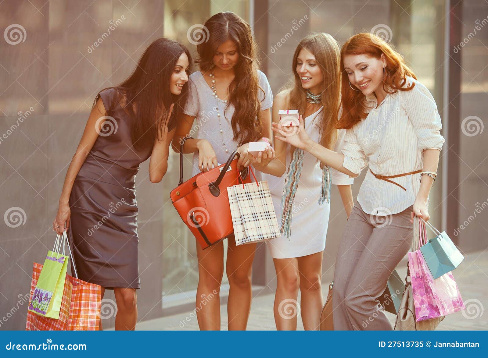 Friends at shopping stock image. Image of fairy, open - 27513735