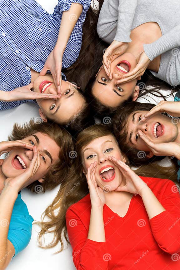 Friends shouting stock image. Image of boys, faces, attractive - 14353627