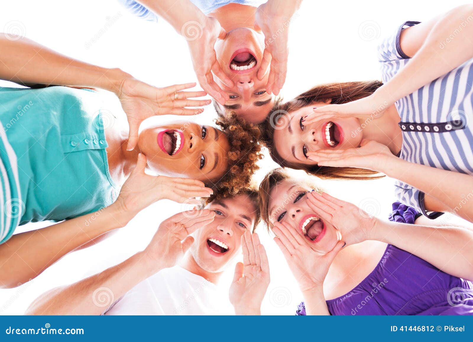 Friends shouting stock photo. Image of beautiful, american - 41446812