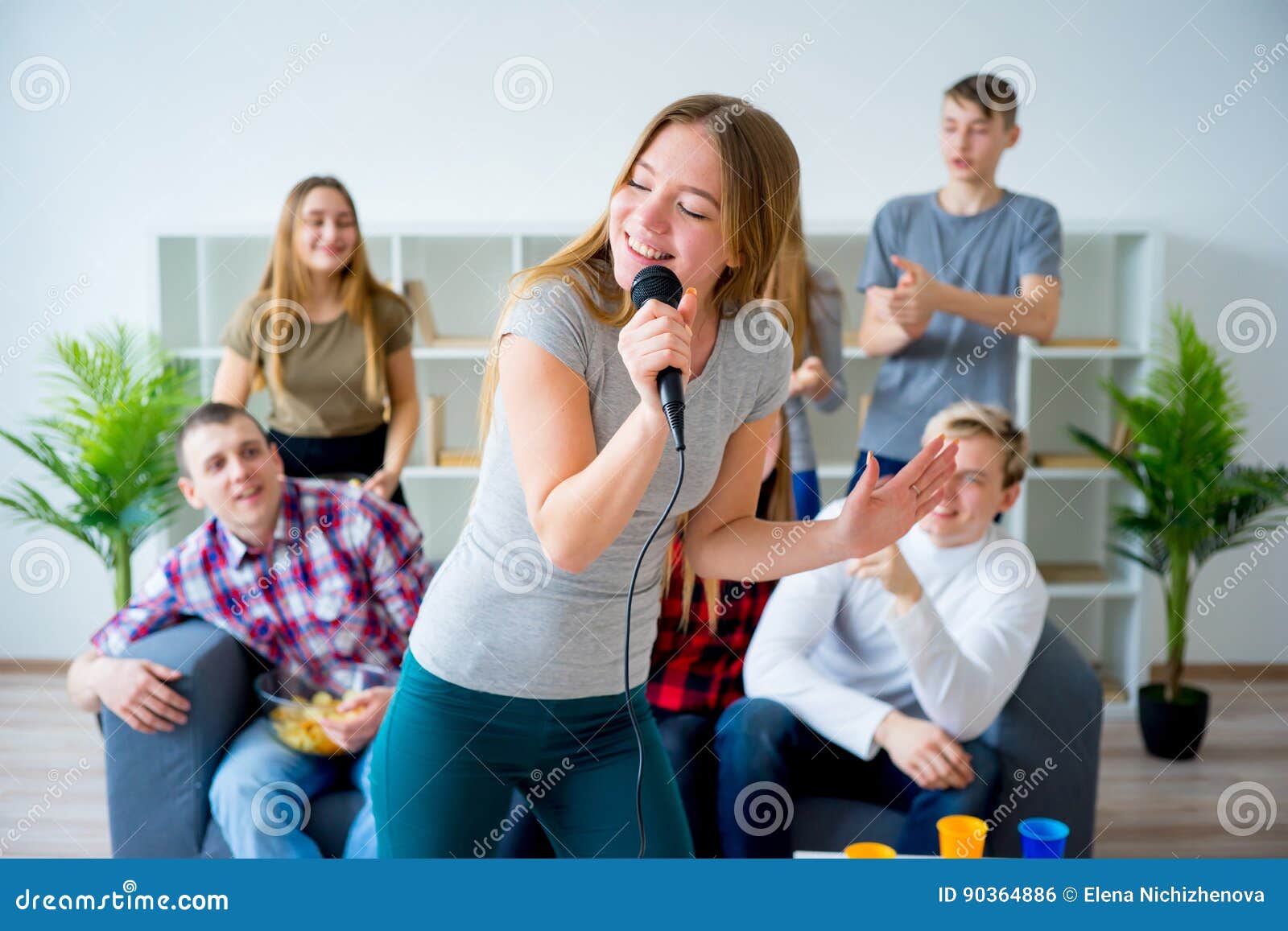 Friends Singing a Song Together Stock Photo - Image of boys, person ...