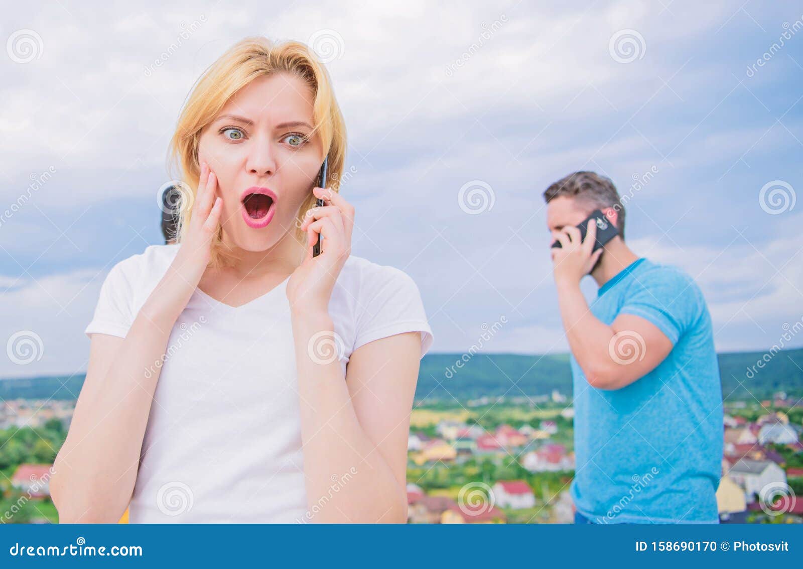 Friends and Smartphone. Friends on Phone. Talking with Friends. Stock ...