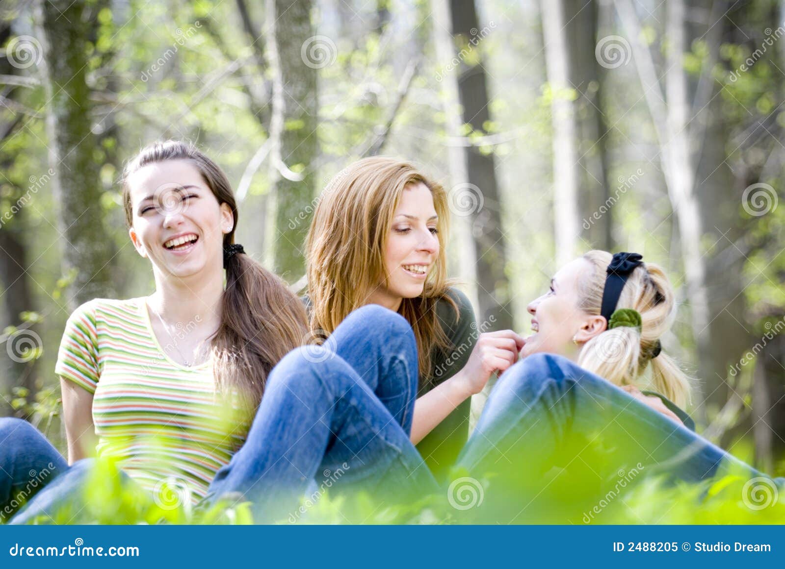 Friends smiling stock image. Image of females, people - 2488205
